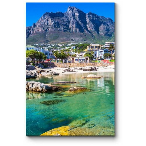 Модульная картина Райский пляж в горах, Кейптаун 30x45