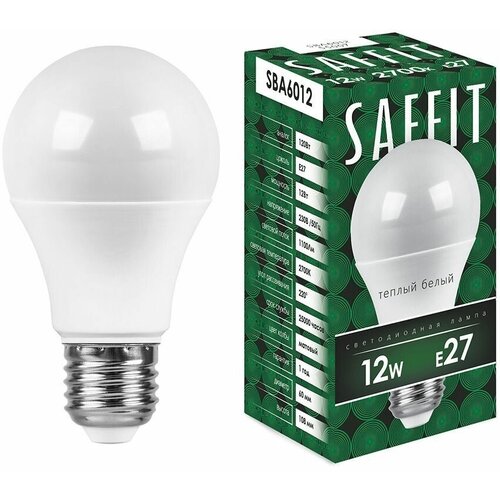 Лампа светодиодная LED 12вт Е27 теплый | код. 55007 | FERON (9шт. в упак.)