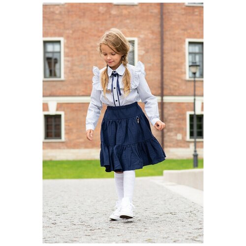 Школьная юбка Leya.me, размер 128, синий