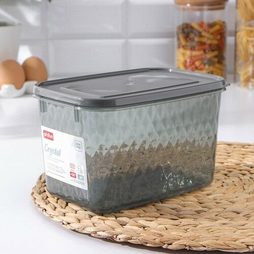 Контейнер для заморозки и хранения продуктов "Кристалл", 1,7 л, 18х12,5х11 см, цвет черный