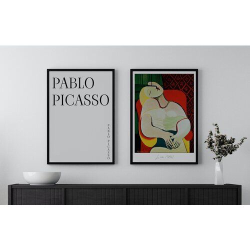 Набор плакатов "Пабло Пикассо" / Формат А3 / 2 шт. (30х42 см) / Набор интерьерных постеров
