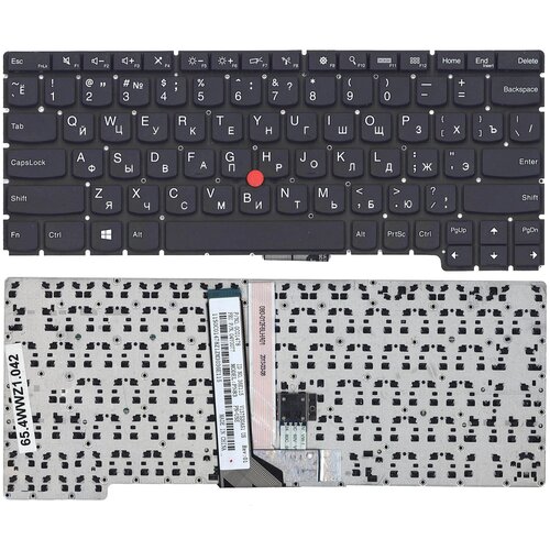 Клавиатура для ноутбука Lenovo N3Z43AD черная без рамки со стиком