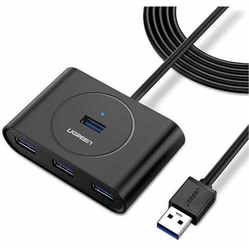 Хаб UGREEN CR113 (20290) USB 3.0 Hub. 0,5 м. черный