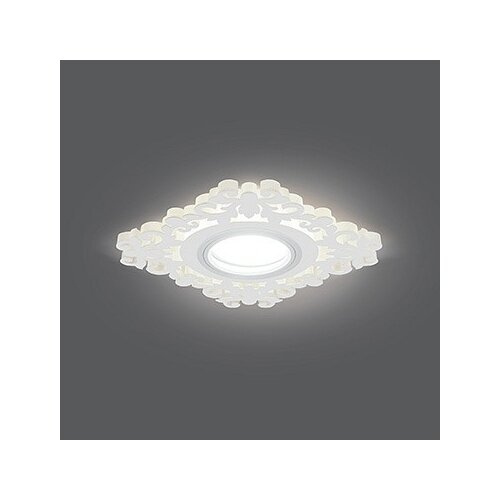 Светильник gauss Backlight 12 BL131, GU5.3, 3 Вт, теплый белый, цвет арматуры: белый, цвет плафона: белый