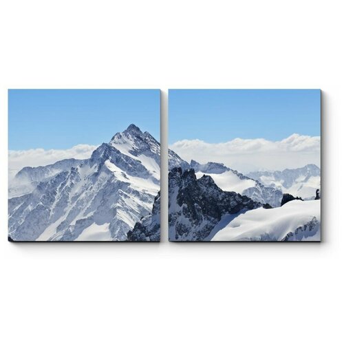 Модульная картина Зимний пейзаж на Маттерхорне 70x35