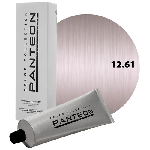 Panteon Color Collection Стойкая крем-краска для волос для профессионального применения, 12.61, Ультра светлый блондин фиолетовопепельный
