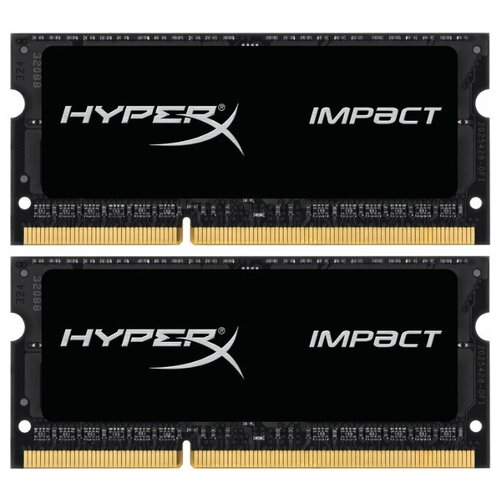 Оперативная память HyperX Impact 8 ГБ (4 ГБ x 2 шт.) DDR3L 1866 МГц SODIMM CL11 HX318LS11IBK2/8
