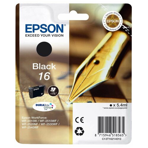 Картридж Epson C13T16214010, 175 стр, черный