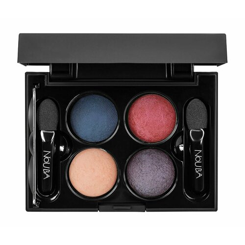 Тени для век 627 красный, синий, фиолетовый, персиковый Nouba Quattro Eyeshadow