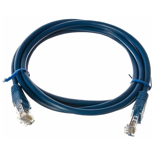 Патч-корд медный UTP Cablexpert PP10-1.5M/B кат.5e, 1.5м, литой, многожильный (синий)