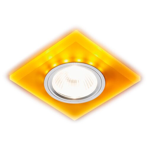 Светильник Ambrella light S215 WH/CH/YL, GU5.3, 50 Вт, теплый белый, цвет арматуры: хром, цвет плафона: бесцветный