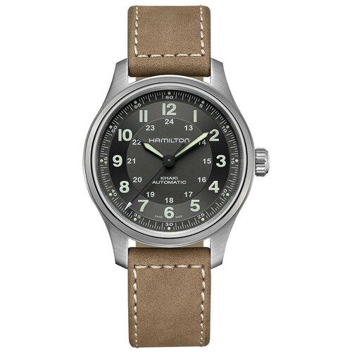 Наручные часы Hamilton Khaki Field H70545550, серый, коричневый