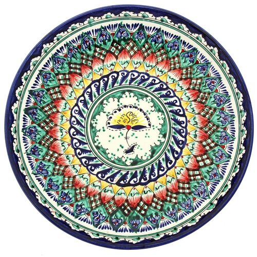 Шафран ляган Риштанская керамика 1923460, 28 см, 1 шт., разноцветный