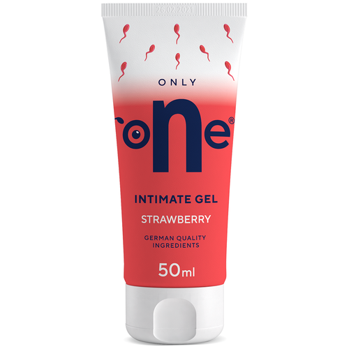 Лубрикант имитация спермы со вкусом Клубника интимный гель смазка на водной основе искусственная сперма ONLY ONE Strawberry 50 мл