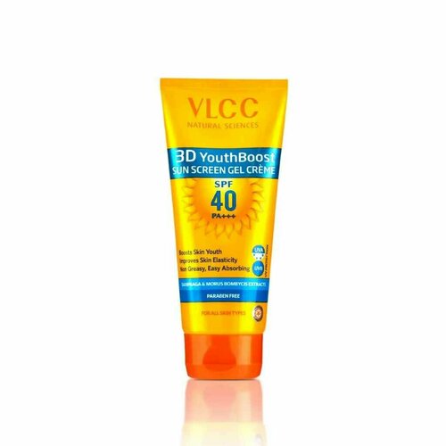 3D YOUTH BOOST Sun Screen Gel Creme SPF40 PA+++, VLCC (3D молодёжный импульс солнцезащитный гель-крем SPF40), 125 г.