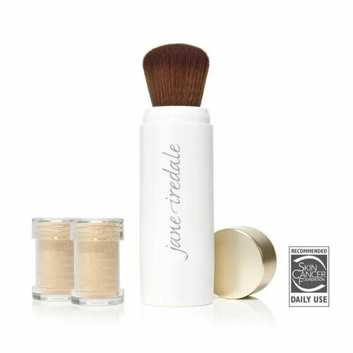 Jane Iredale, Солнцезащитная пудра с кистью-контейнером Powder-Me SPF 30, цвет: Golden