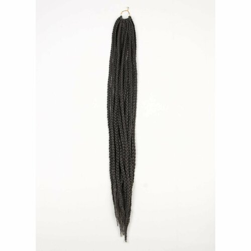 Косы для афрорезинок, 60 см, 15 прядей, цвет тёмно-серый