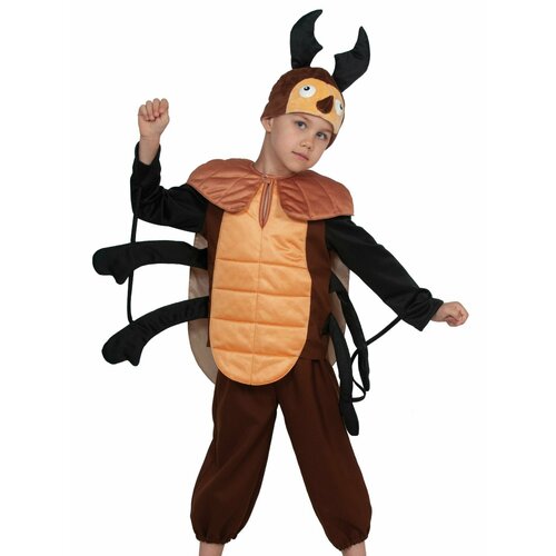 Карнавальный костюм "Жук" плюш, детский, размер S, рост 116-122см