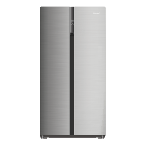 Отдельностоящий холодильник с инвертором Weissgauff WSBS 500 Inverter NoFrost Inox Glass