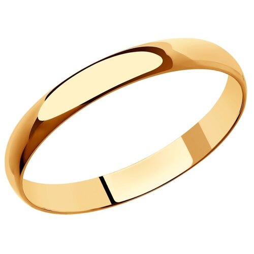 Кольцо обручальное SOKOLOV, красное золото, 585 проба, размер 17