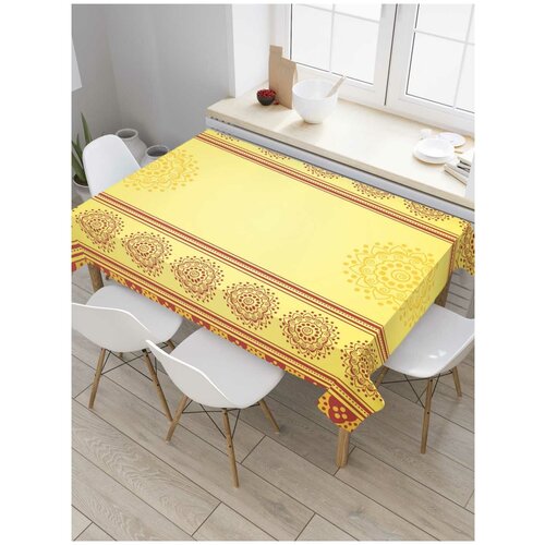 Скатерть прямоугольная JoyArty на кухонный стол "Ажурный коврик" из оксфорда, 120x145 см
