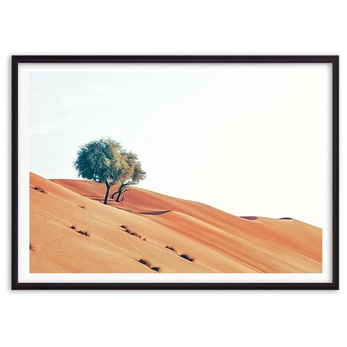 Постер в рамке Деревья в пустыне, 30х40 см