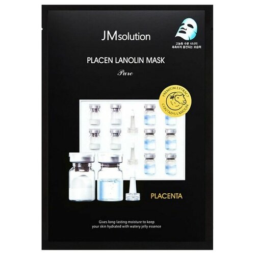 JMsolution Маска тканевая плацентарная с ланолином - Placen lanolin mask pure, 35мл