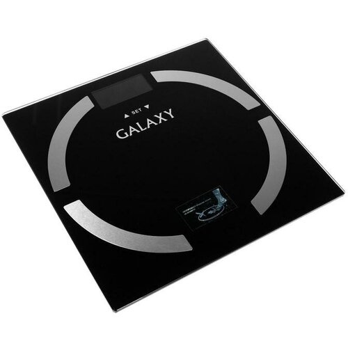 Весы напольные Galaxy GL 4850, диагностические, до 180 кг, 2хAAA, стекло, чёрные