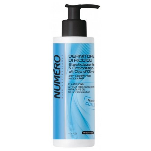 Brelil Professional Numero гель для моделирования вьющихся волос с оливковым маслом Elasticizing Frizz-Free Curl Boost, 200 мл, 1 шт.