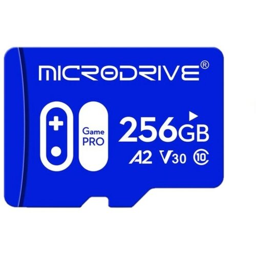 Карта памяти MICRODRIVE Micro SD GamePro класс 10 UHS-1 U3 V30 A2 256 ГБ