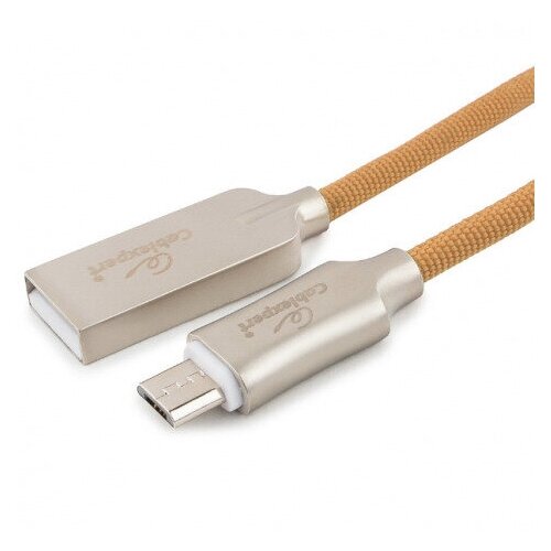 Кабель USB 2.0 Cablexpert CC-P-mUSB02Gd-1M AM/microB серия Platinum длина 1м золотой
