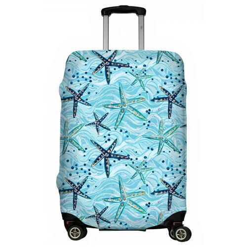 Чехол для чемодана LeJoy, размер M, синий, голубой