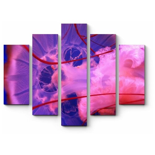 Модульная картина Розовая медуза95x76