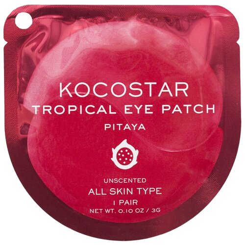 Kocostar Гидрогелевые патчи для глаз Tropical Eye Patch Pitaya, 2 шт.