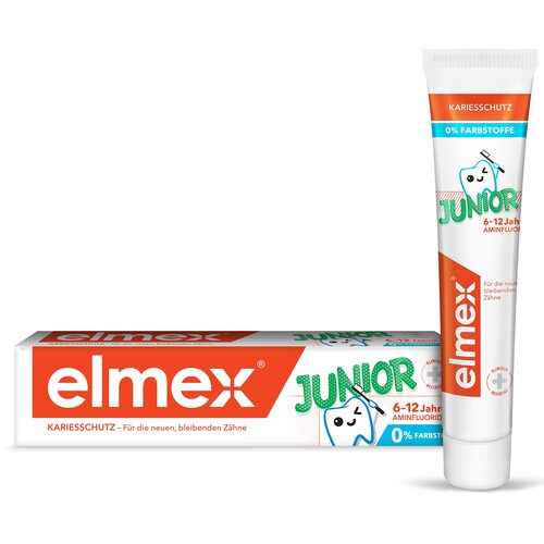 Зубная паста Elmex Юниор для детей от 6 до 12 лет, 75 мл, оранжевый