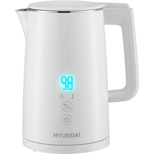 Чайник электрический Hyundai HYK-S5508 белый, металл/пластик