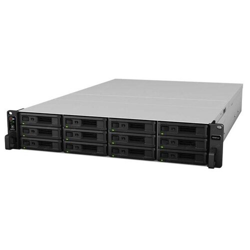 Synology (Rack2U) 8C2,1Ghz/8Gb (64)/RAID0,1,10,5,6/upto12HP HDDs SATA(3,5'or2,5')upto 36 with 2xRX1217RP/2xUSB/4GE+2x10GE/2xPCIe/iSCSI/2xIPcam(upto90)