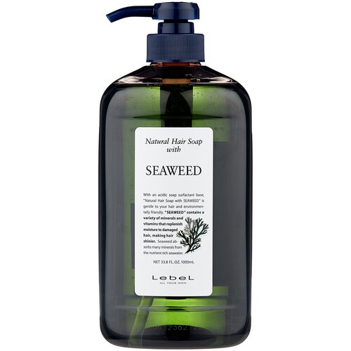 Lebel Cosmetics шампунь Natural Hair Soap Seaweed с экстрактом морских водорослей, 1000 мл