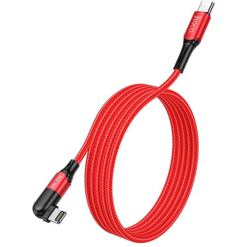 Кабель Hoco U100 Orbit 3А USB Type-C-Lightning, 1.2 м, 1 шт, красный
