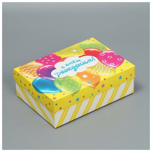 Коробка складная «День рождения», 21 × 15 × 7 см
