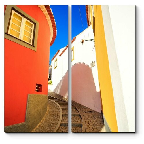 Модульная картина Очаровательная Южная улица в Португалии40x40