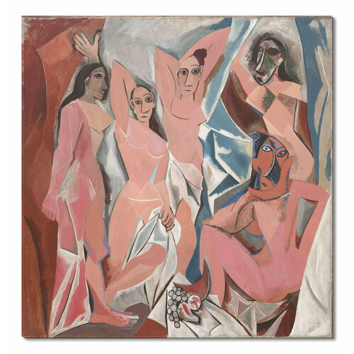 Картина для интерьера на холсте Пабло Пикассо «Авиньонские девицы» 57х60 холст без подрамника