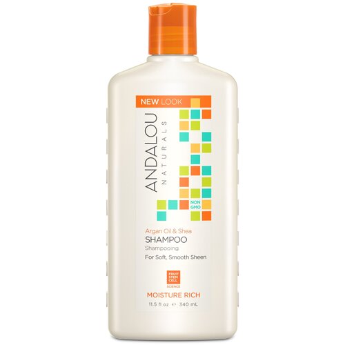 Andalou Naturals шампунь Argan Oil & Shea Moisture Rich для увлажнения волос, 340 мл