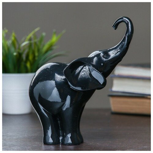Фигура Слон черный, 16х9х18см
