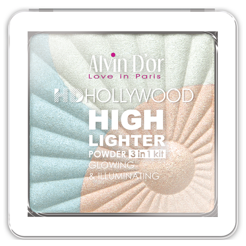 Alvin D'or Хайлайтер Hd Hollywood Glow Illuminating 3 in 1 kit, тон 01