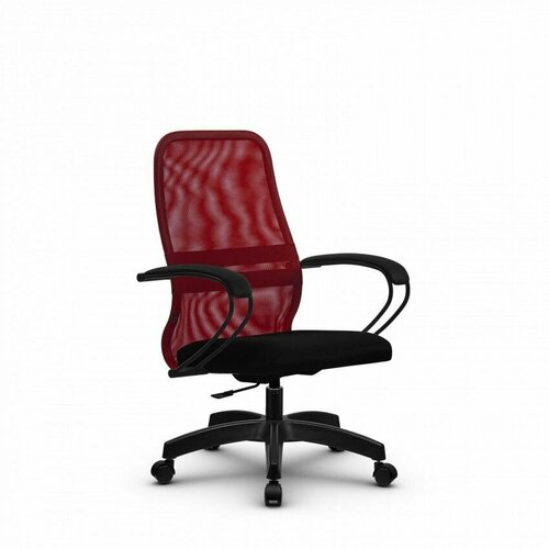 Компьютерное офисное кресло mетта SU-СК130-8Р, PL, Красное/Черное