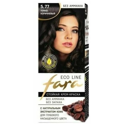 Fara Краска для волос Eco Line Green, 5.77 темно-коричневый, 90 мл