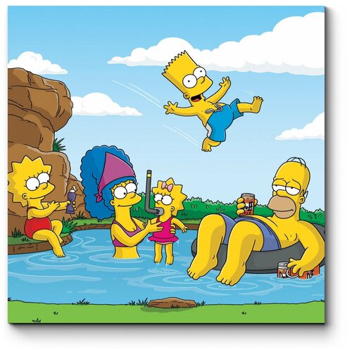 Модульная картина Симпсоны 70x70
