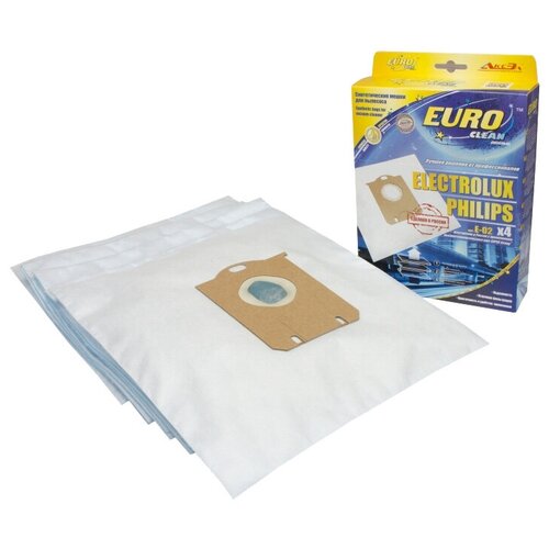 Euroclean Синтетические пылесборники E-02, белый, 4 шт.
