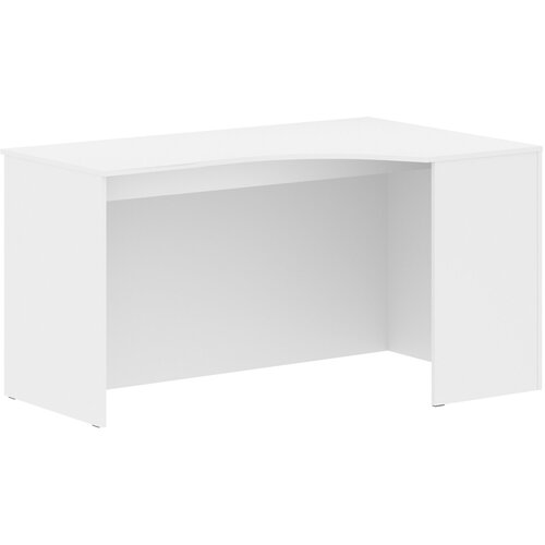 Компьютерный угловой стол SIMPLE SE-1400(R), правый угол, белый, 140х90х760 см